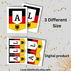 Happy Birthday Banner Germany Flag Themed Birthday Decoration Printable ...