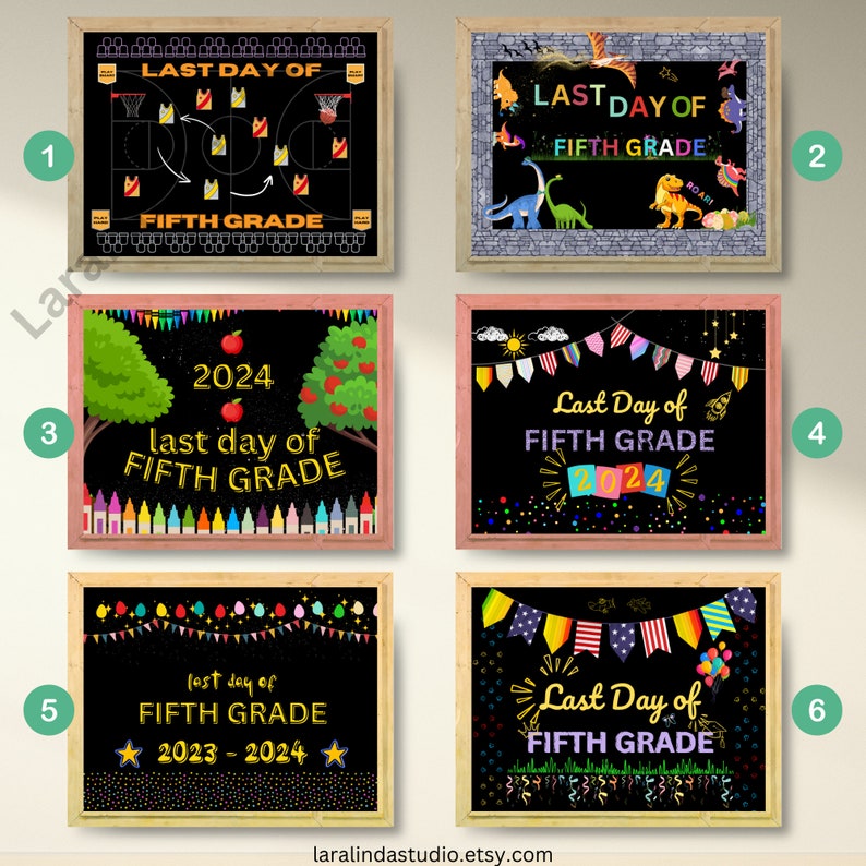 Last Day of Fifth Grade Graduate 15 Different Designs for 5th Grade ...