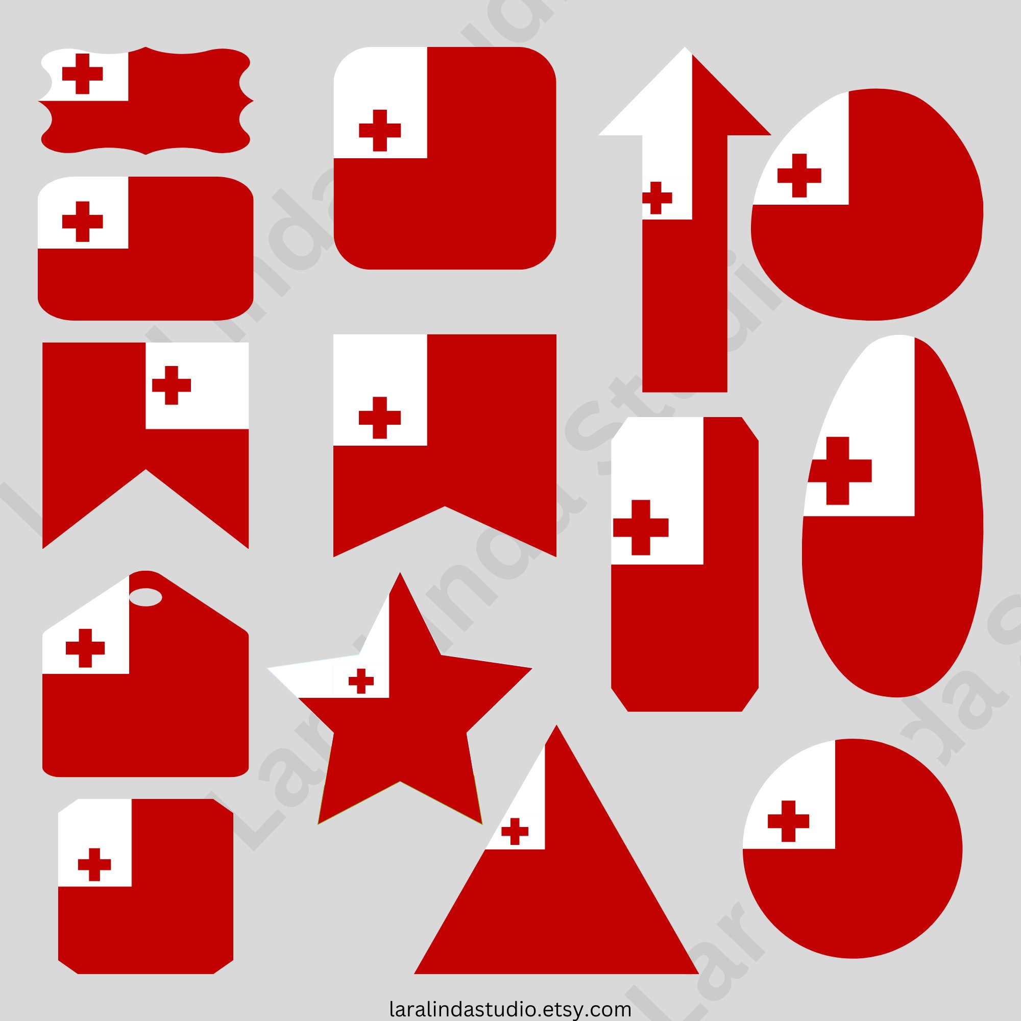 Tonga Flag Bundle 77 SVG & PNG Printable Files for Ready to Use Designs ...
