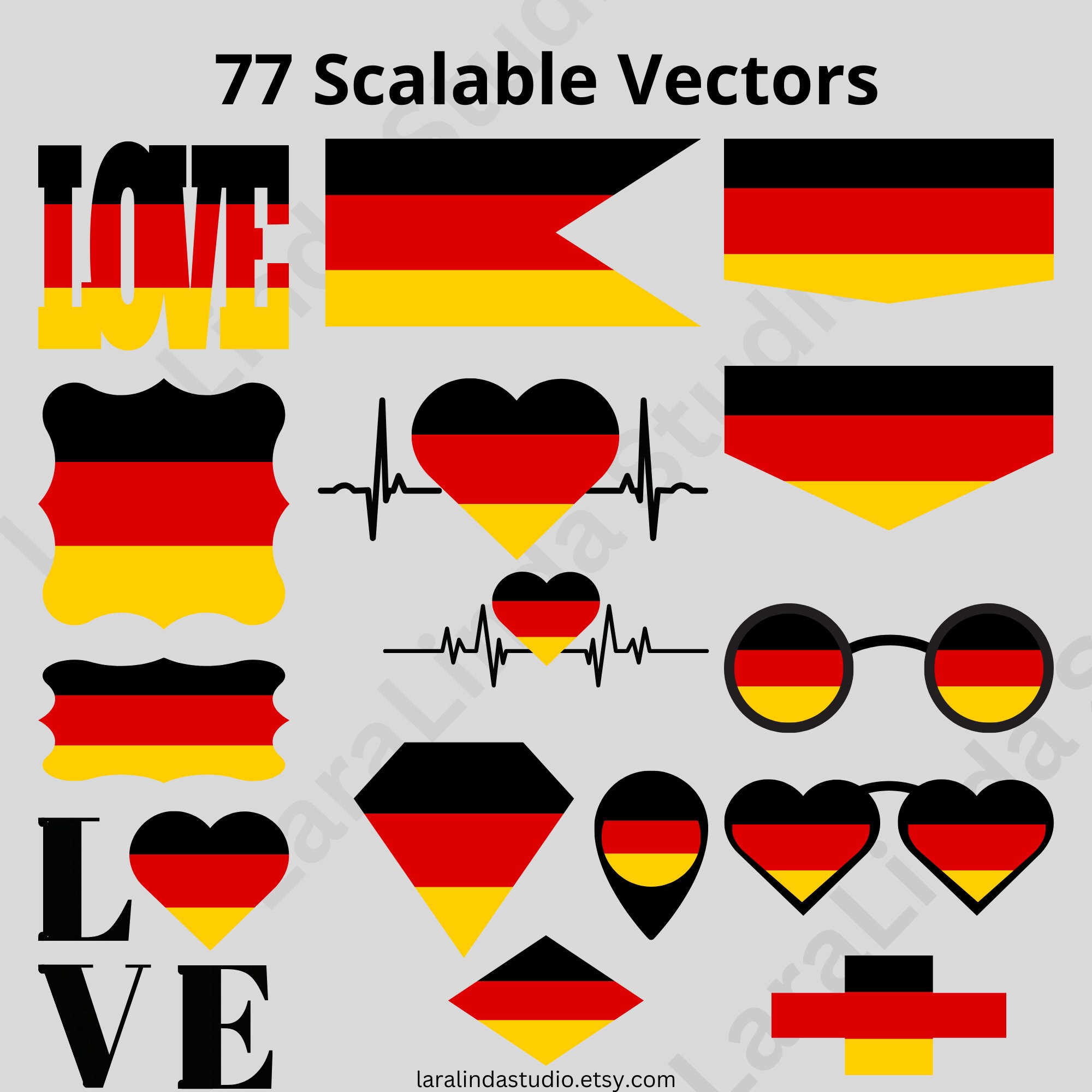 Germany Flag Bundle 77 SVG & PNG Printable Files for Ready to Use ...