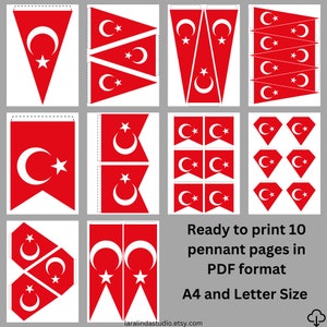 Turkey Flag Bundle 77 SVG & 77 PNG Printable Files for Ready to Use ...