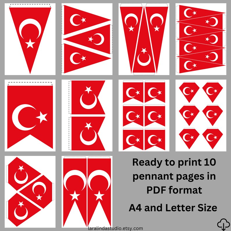 Turkey Flag Bundle 77 SVG & 77 PNG Printable Files for Ready to Use ...