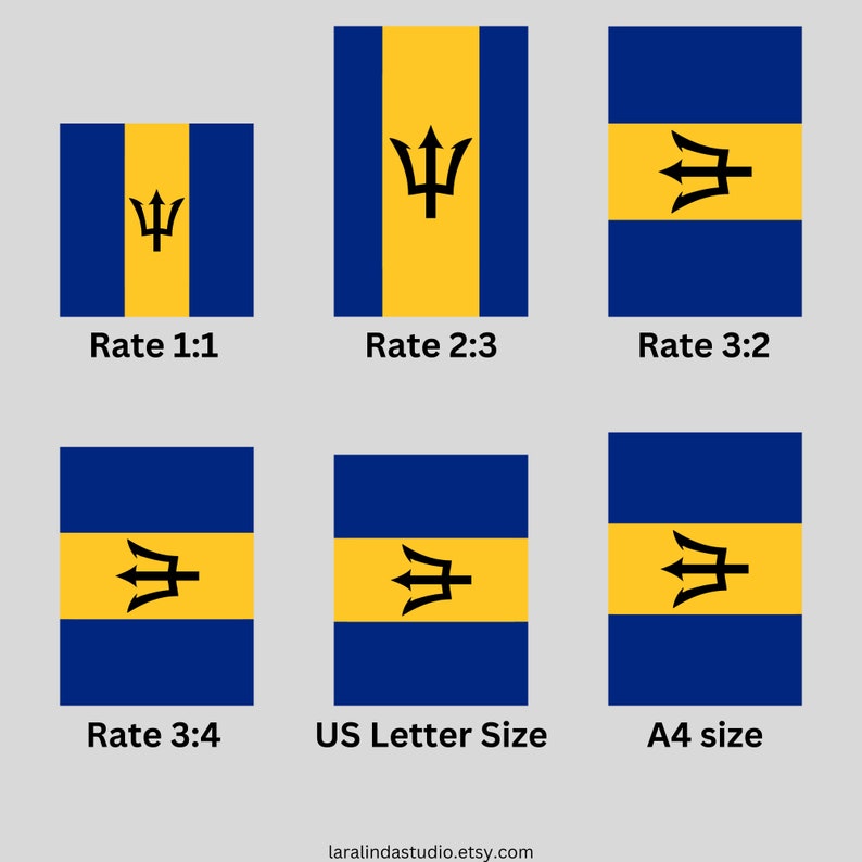 Barbados Flag Bundle 77 SVG & PNG Printable Files for Ready to Use ...