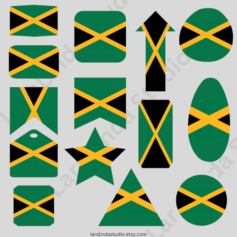 Jamaica Flag Bundle 77 SVG & PNG Printable Files for Ready to Use ...