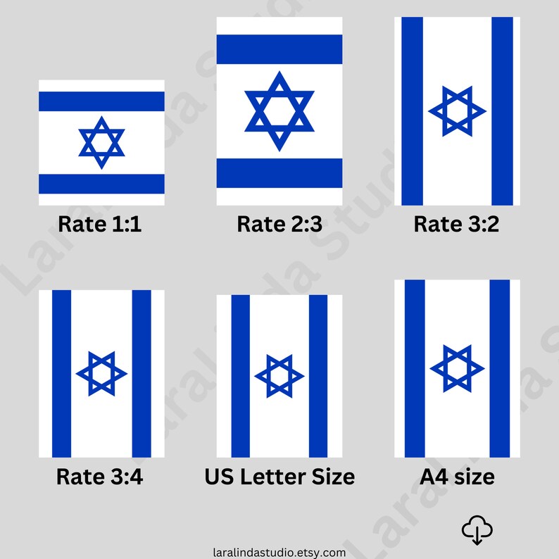 Israel Flag Bundle 77 SVG & 77 PNG Printable Files for Ready to Use ...
