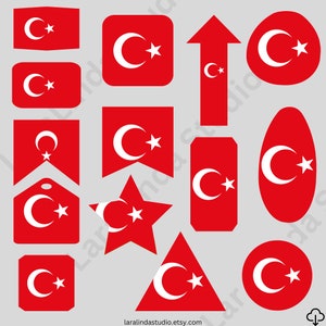 Turkey Flag Bundle 77 SVG & 77 PNG Printable Files for Ready to Use ...