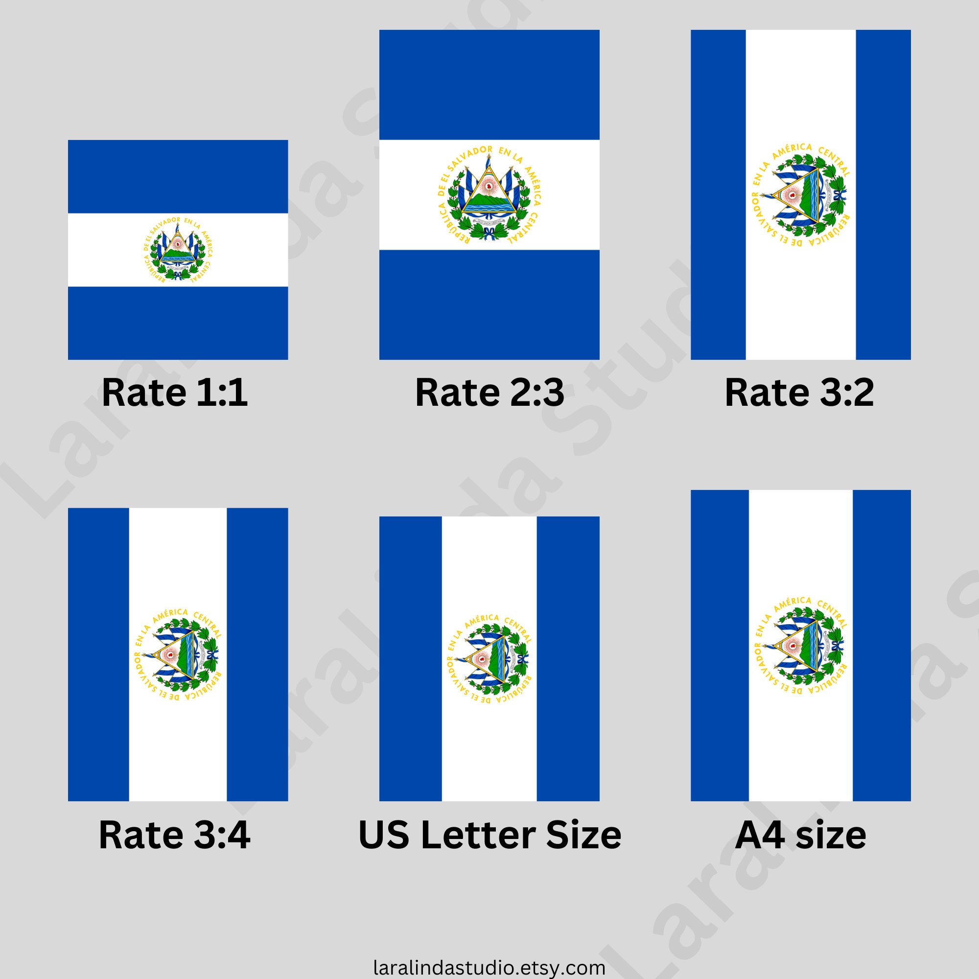 El Salvador Flag Bundle 77 SVG & PNG Printable Files for Ready to Use ...