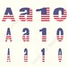 Svg Files for United States Flag Alphabet and Numbers USA Flag PNG ...