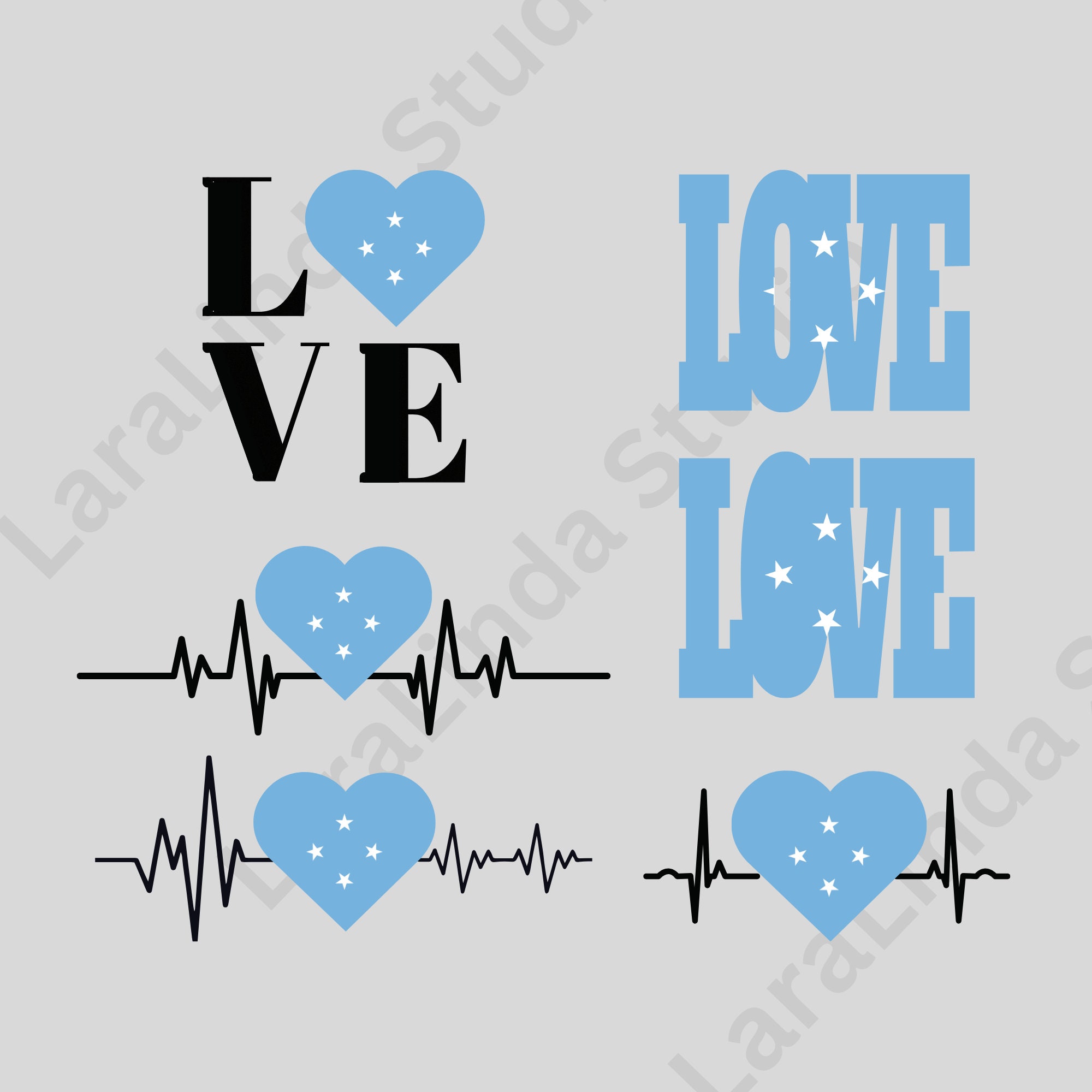 Micronesia Flag Bundle 53 SVG & PNG Printable Files for Ready to Use ...