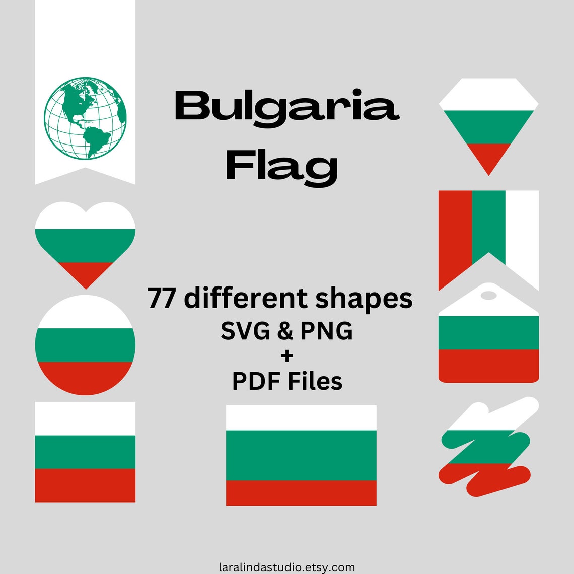 Bulgaria Flag Bundle 77 SVG & PNG Printable Files for Ready to Use ...