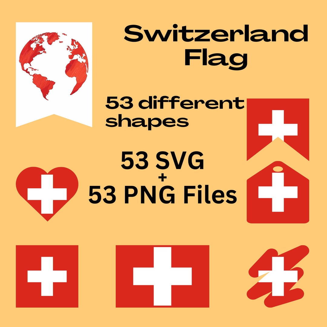 Switzerland Flag Bundle 53 SVG PNG Files for Ready to Print Designs - Etsy