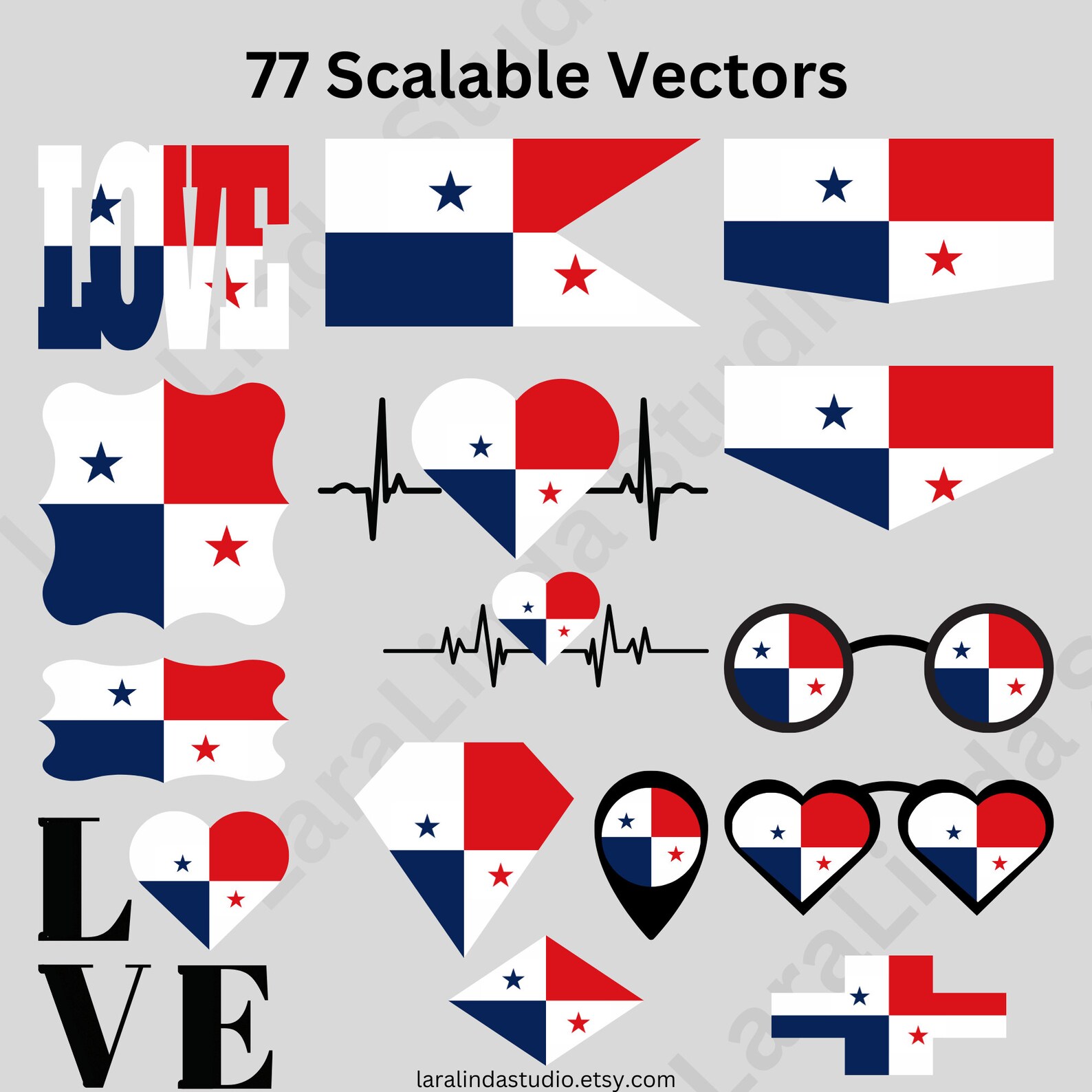 Panama Flag Bundle 77 SVG & PNG Printable Files for Ready to Use ...