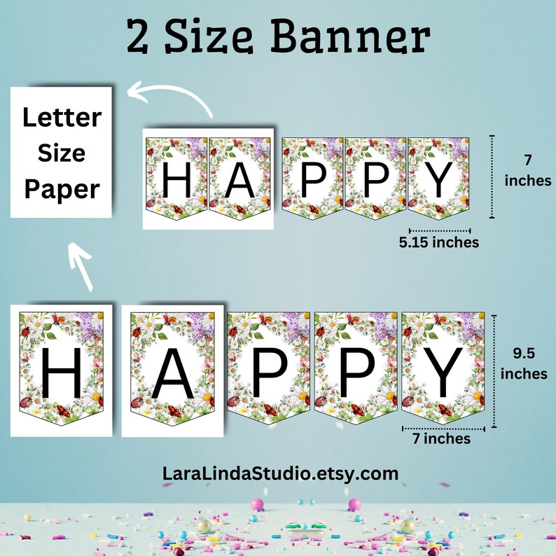 Happy Birthday Banner Ladybug Birthday Decor With Custom Words in 2 ...