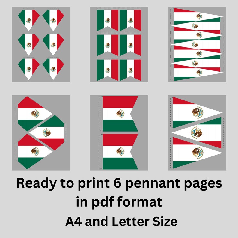 Mexico Flag Bundle 53 SVG & PNG Files for Ready to Use Designs - Etsy