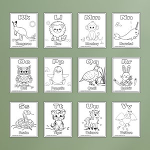 Baby's First ABC Book Gift Baby Shower Coloring Book Animal Coloring ...