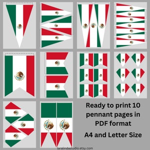 Mexico Flag Bundle 77 SVG & PNG Printable Files for Ready to Use ...