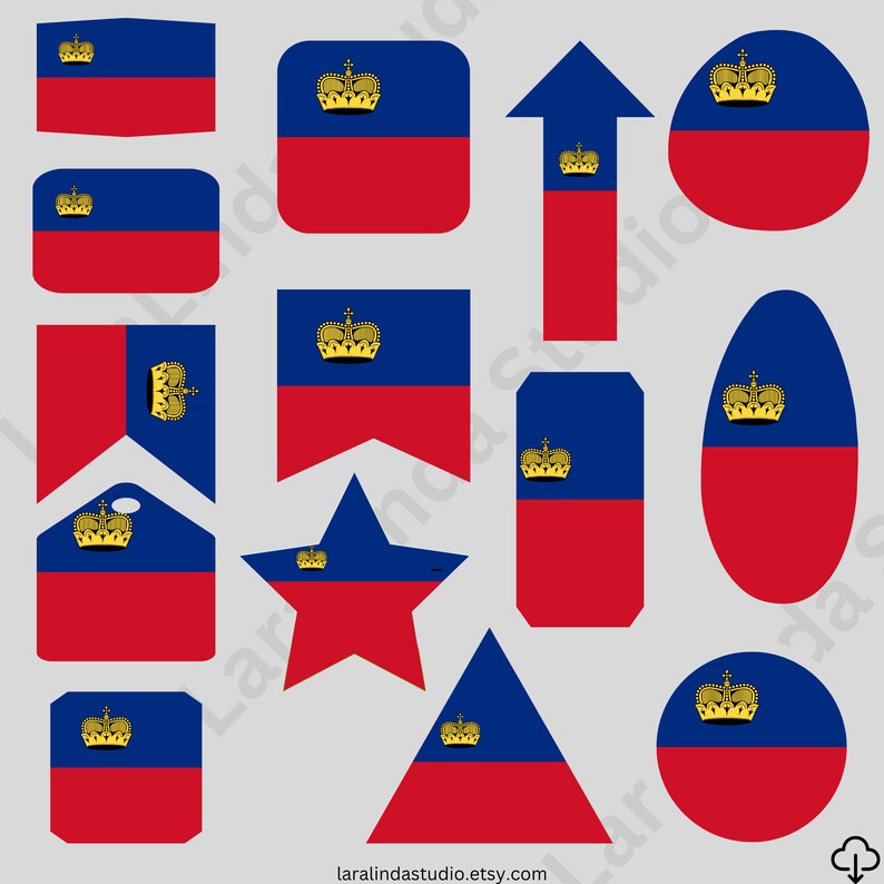 Liechtenstein Flag Bundle 77 SVG & PNG Printable Files for Ready to Use ...