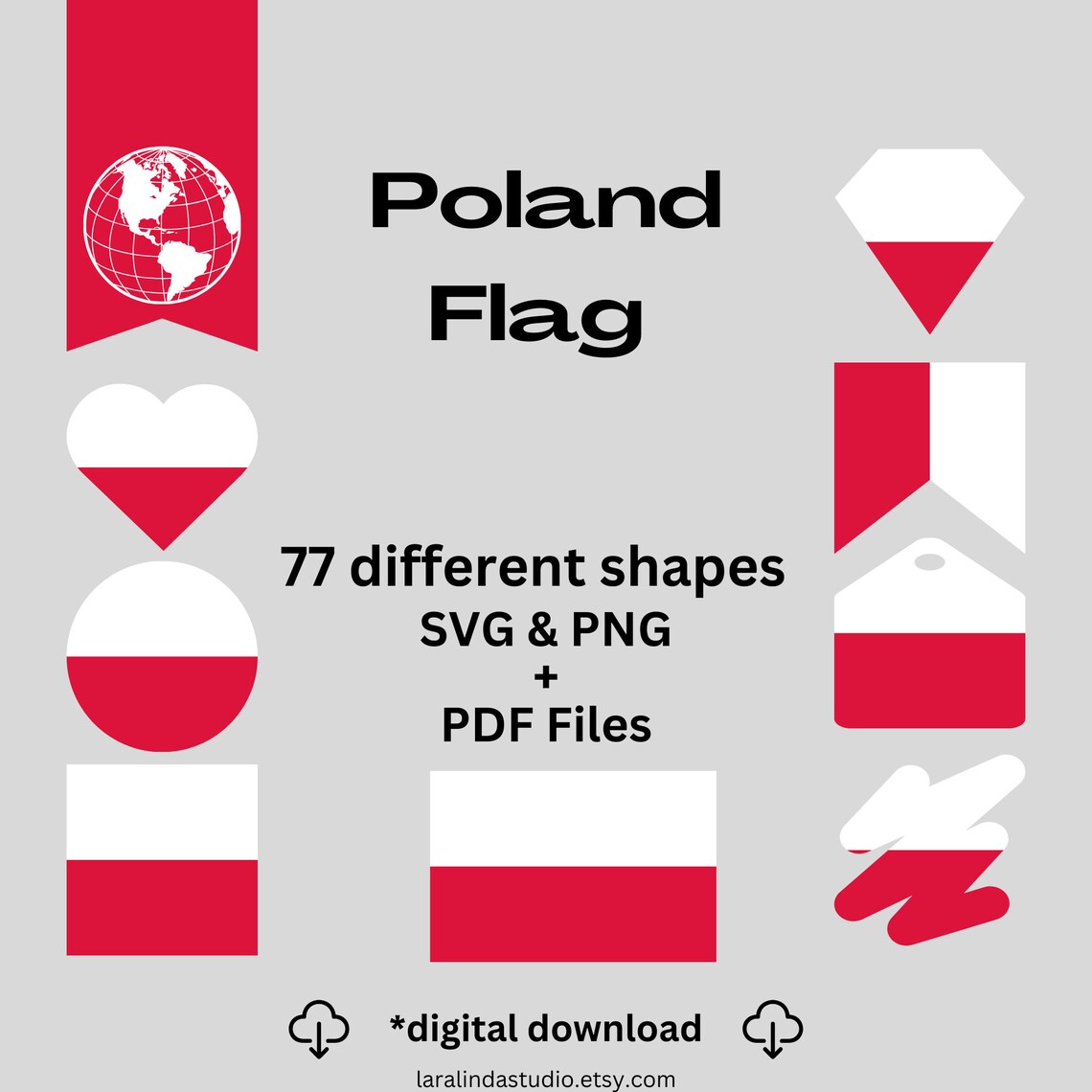 Poland Flag Bundle 77 SVG & PNG Printable Files for Ready to Use ...