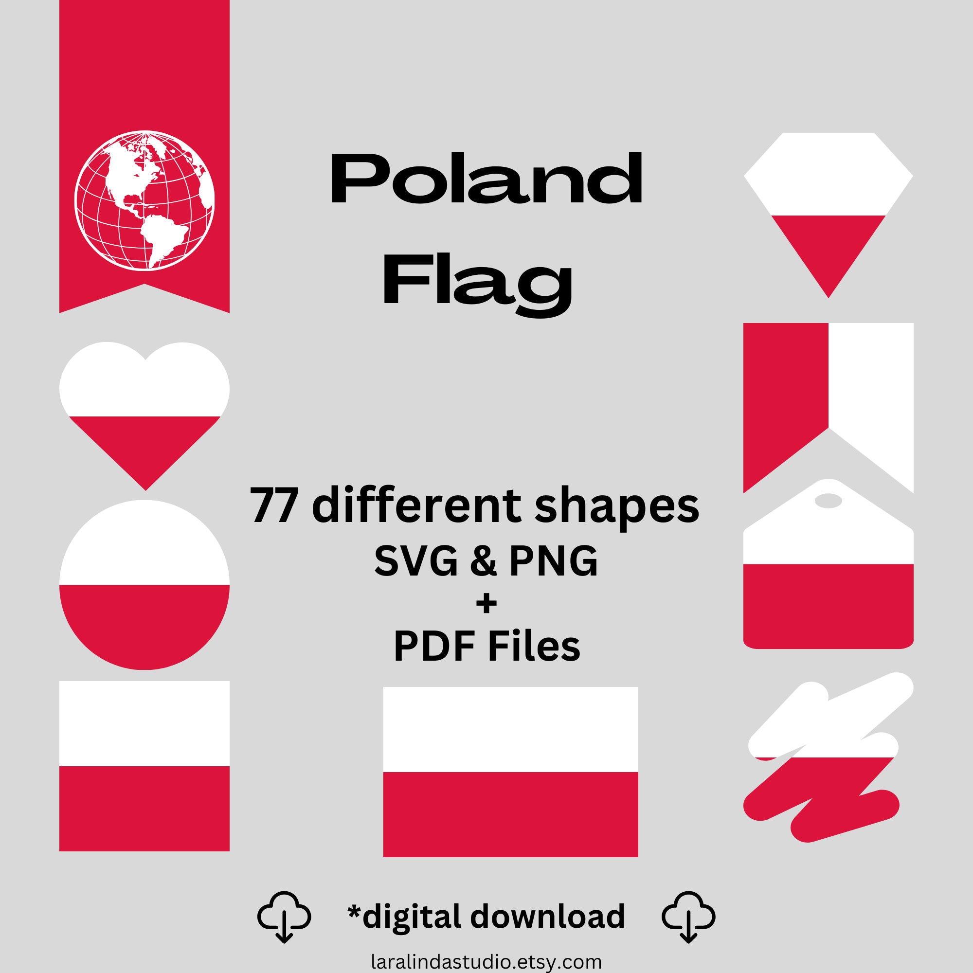 Poland Flag Bundle 77 SVG & PNG Printable Files for Ready to Use ...