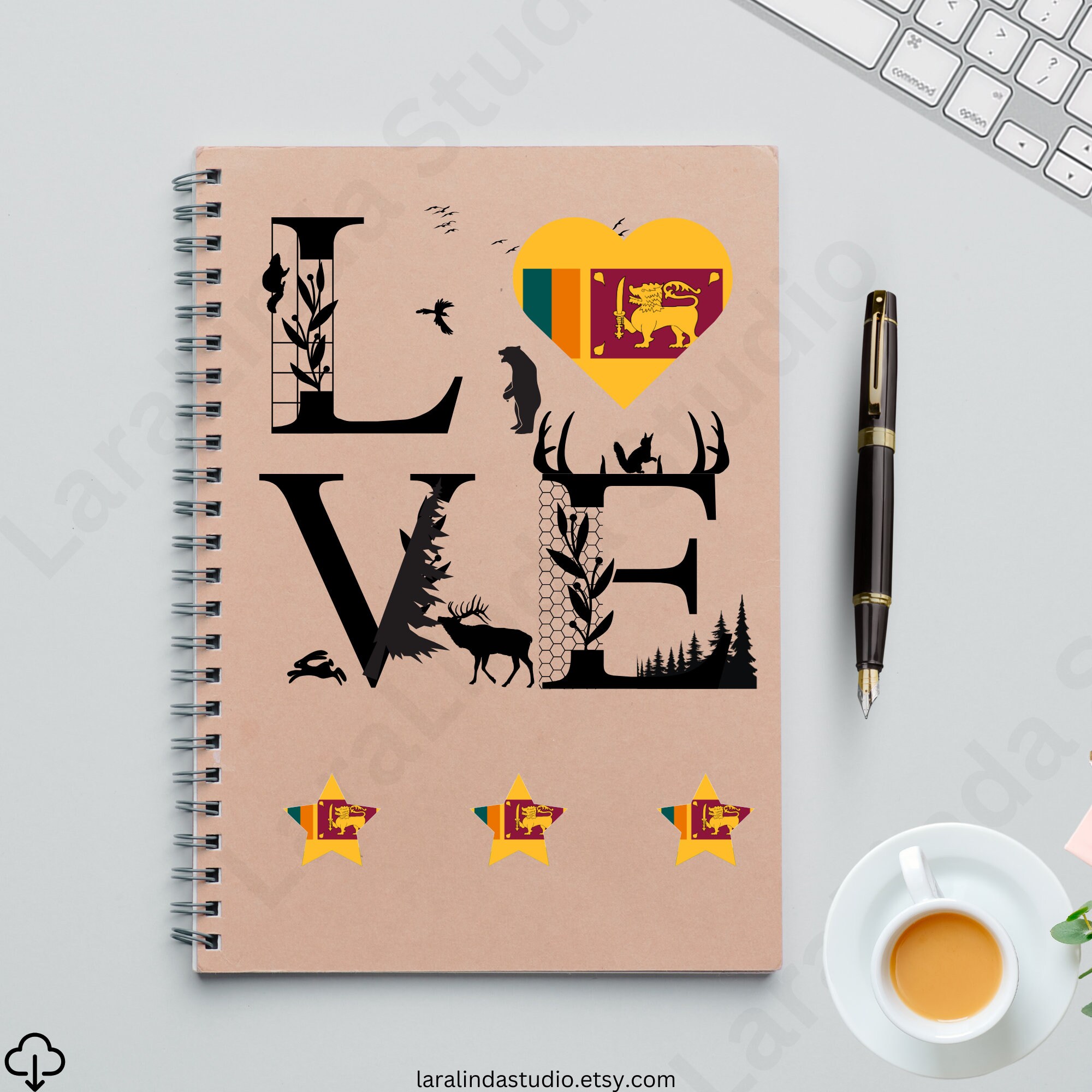 Sri Lanka Flag Bundle 77 SVG & 77 PNG Printable Files for Ready to Use ...