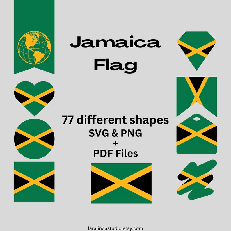 Jamaica Flag Bundle 77 SVG & PNG Printable Files for Ready to Use ...