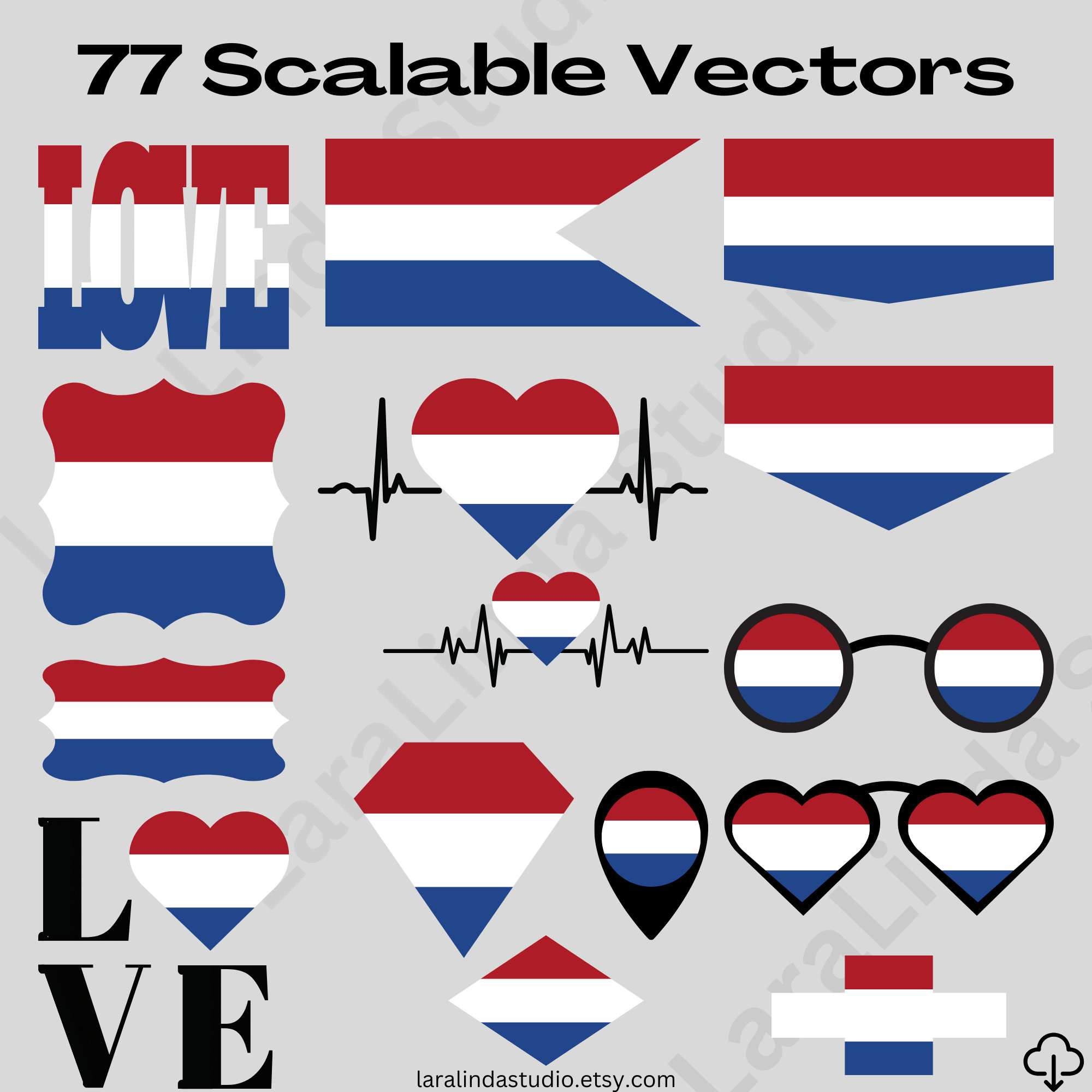 Netherlands Flag Bundle 77 SVG & PNG Printable Files for Ready to Use ...