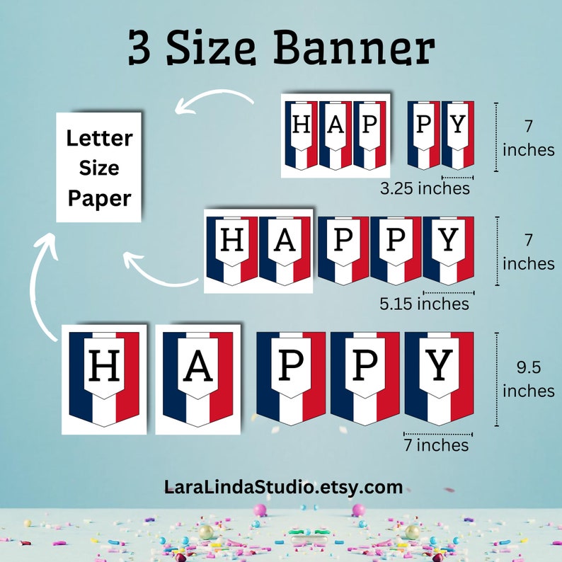 Happy Birthday Banner France Flag Themed Birthday Decoration Bon ...
