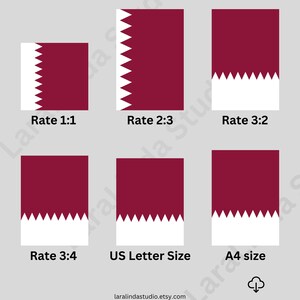 Qatar Flag Bundle 77 SVG & 77 PNG Printable Files for Ready to Use ...