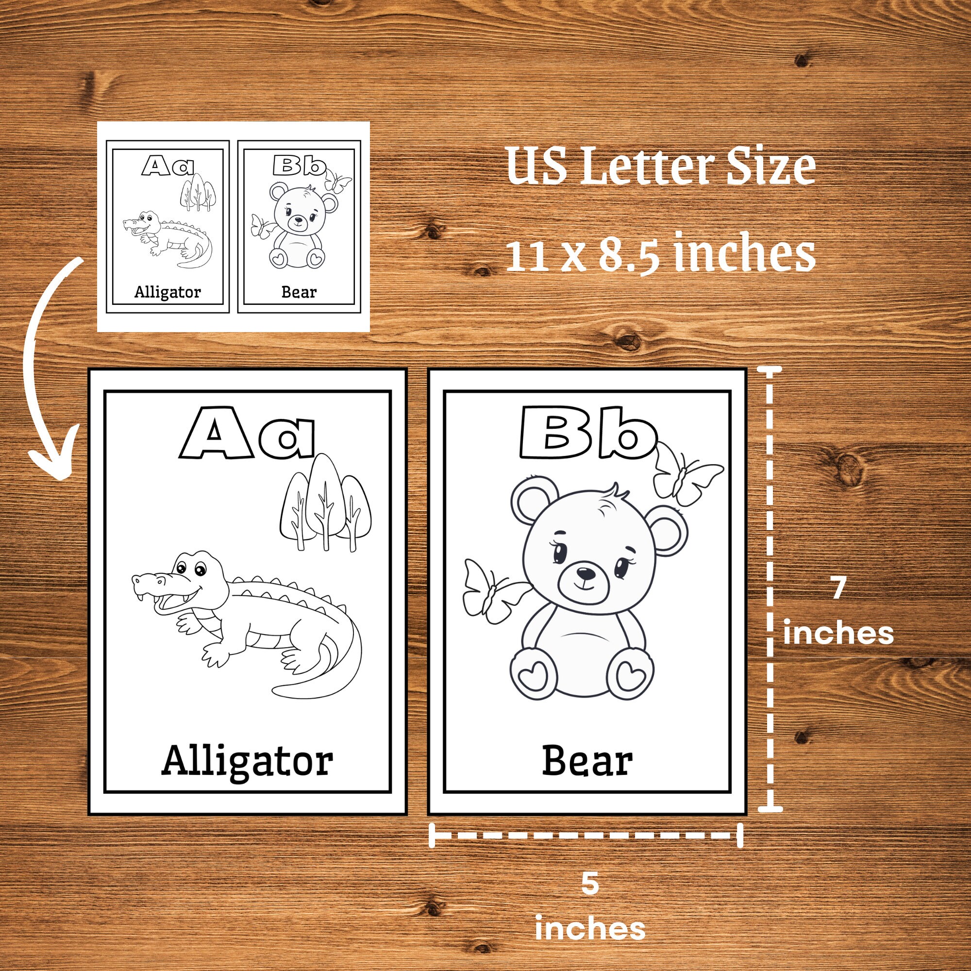 Baby Shower Coloring Book Baby's First ABC Book Gift Animal Coloring ...