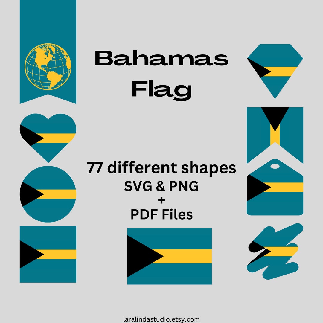 The Bahamas Flag Bundle 77 SVG & PNG Printable Files for Ready to Use ...