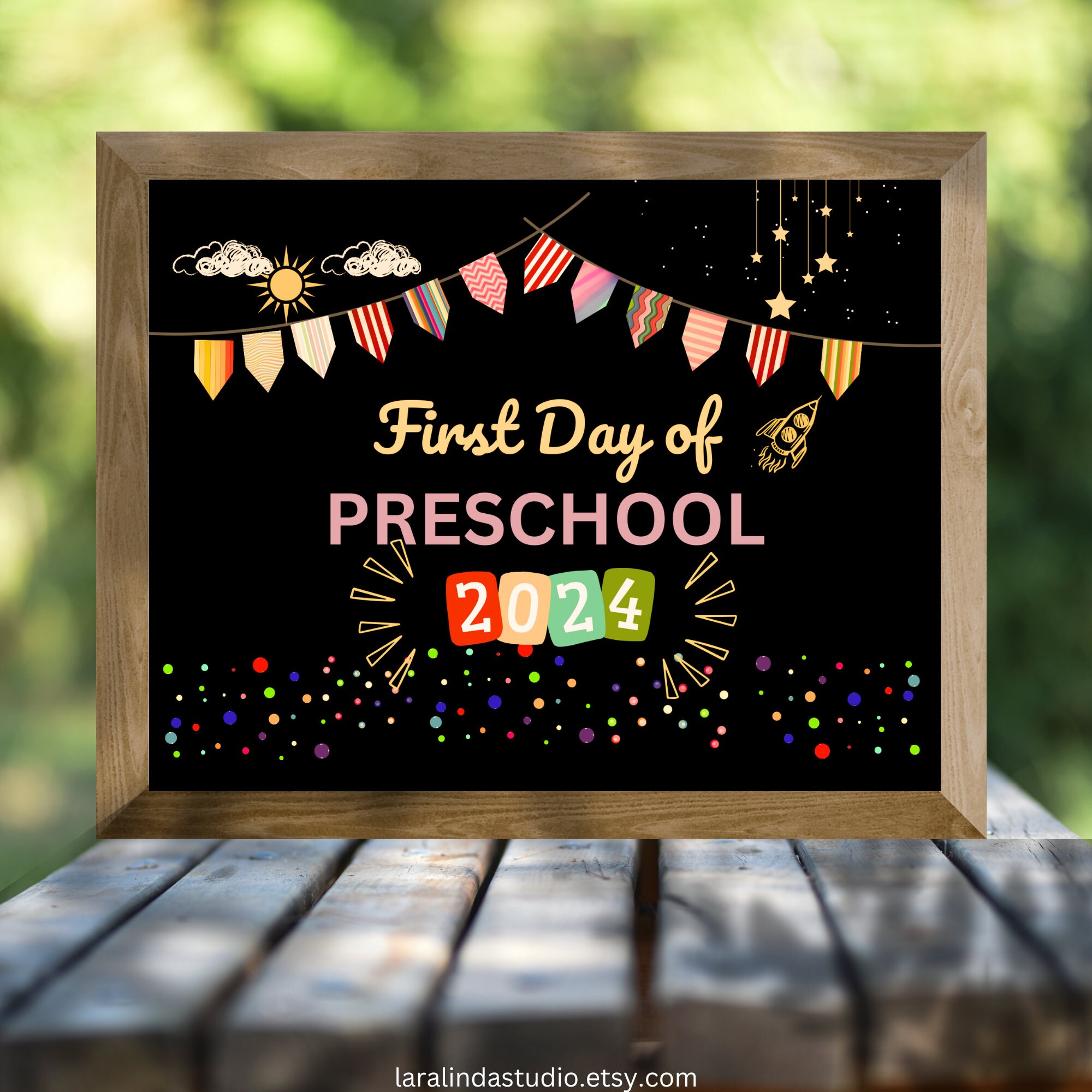 First Day of Preschool & Last Day of Preschool Digital Signs 2024-2025 ...