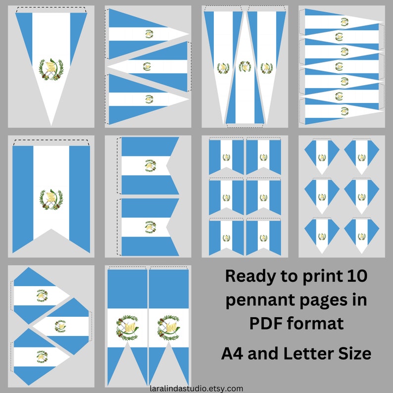 Guatemala Flag Bundle 77 SVG & PNG Printable Files for Ready to Use ...