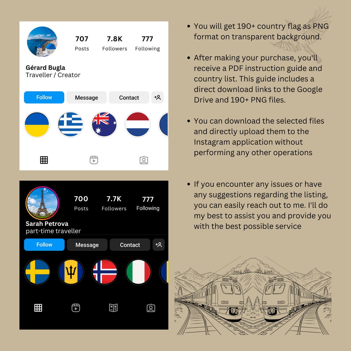 Country Flag Instagram Story Highlight Covers 190+ Instagram Flags ...