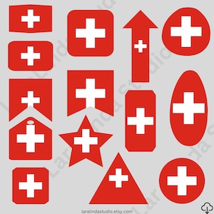 Switzerland Flag Bundle 77 SVG & PNG Printable Files for Ready to Use ...