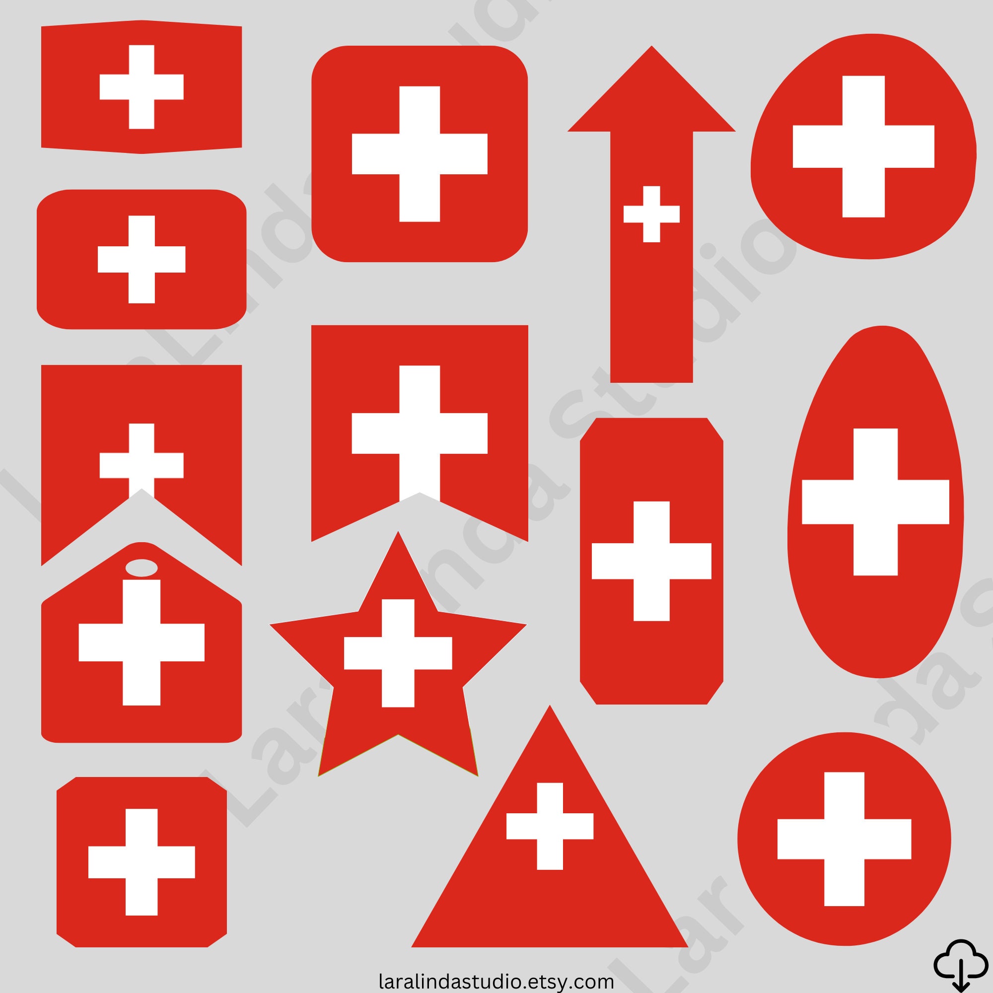 Switzerland Flag Bundle 77 SVG & PNG Printable Files for Ready to Use ...