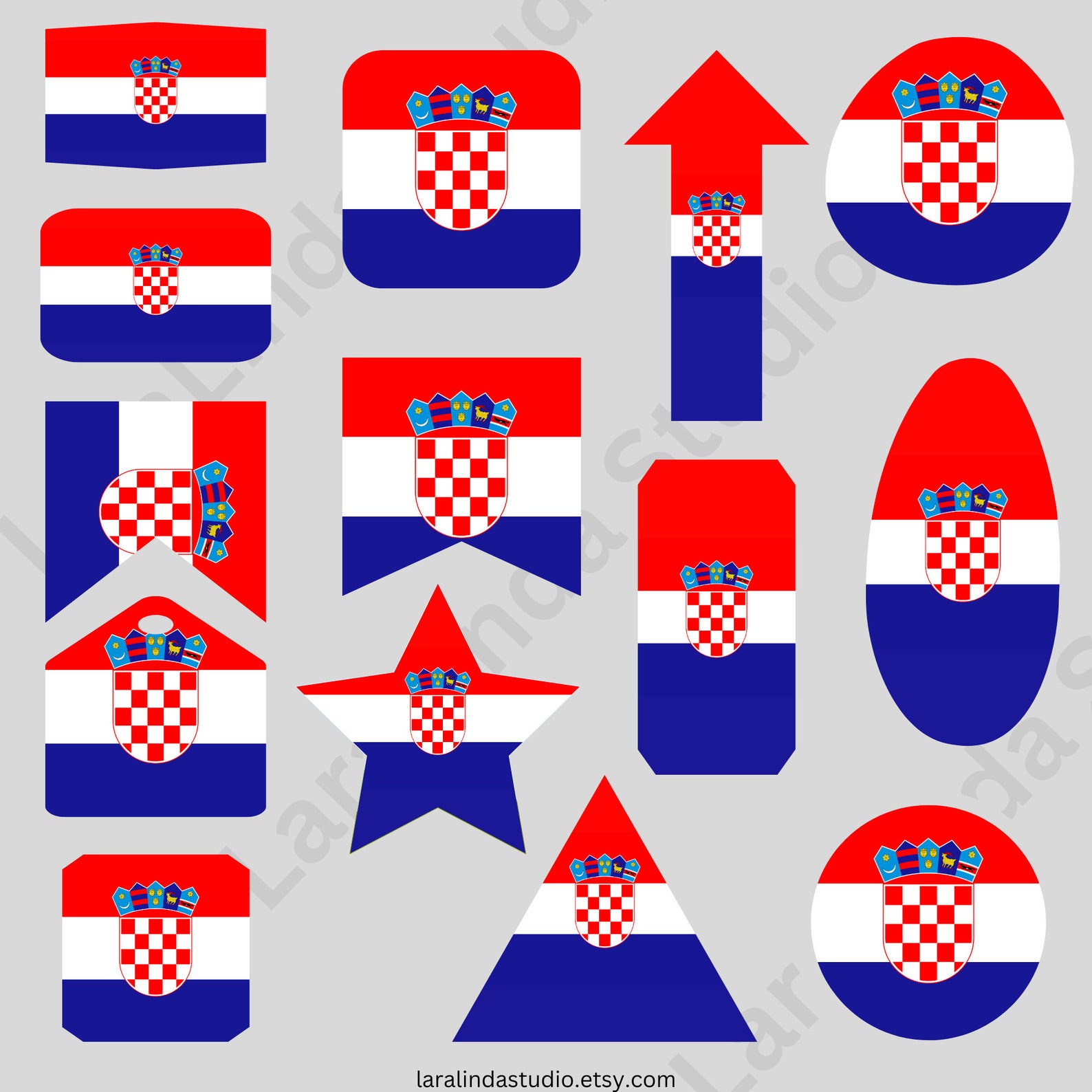 Croatia Flag Bundle 77 SVG & PNG Printable Files for Ready to Use ...