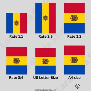 Moldova Flag Bundle 77 SVG & PNG Printable Files for Ready to Use ...