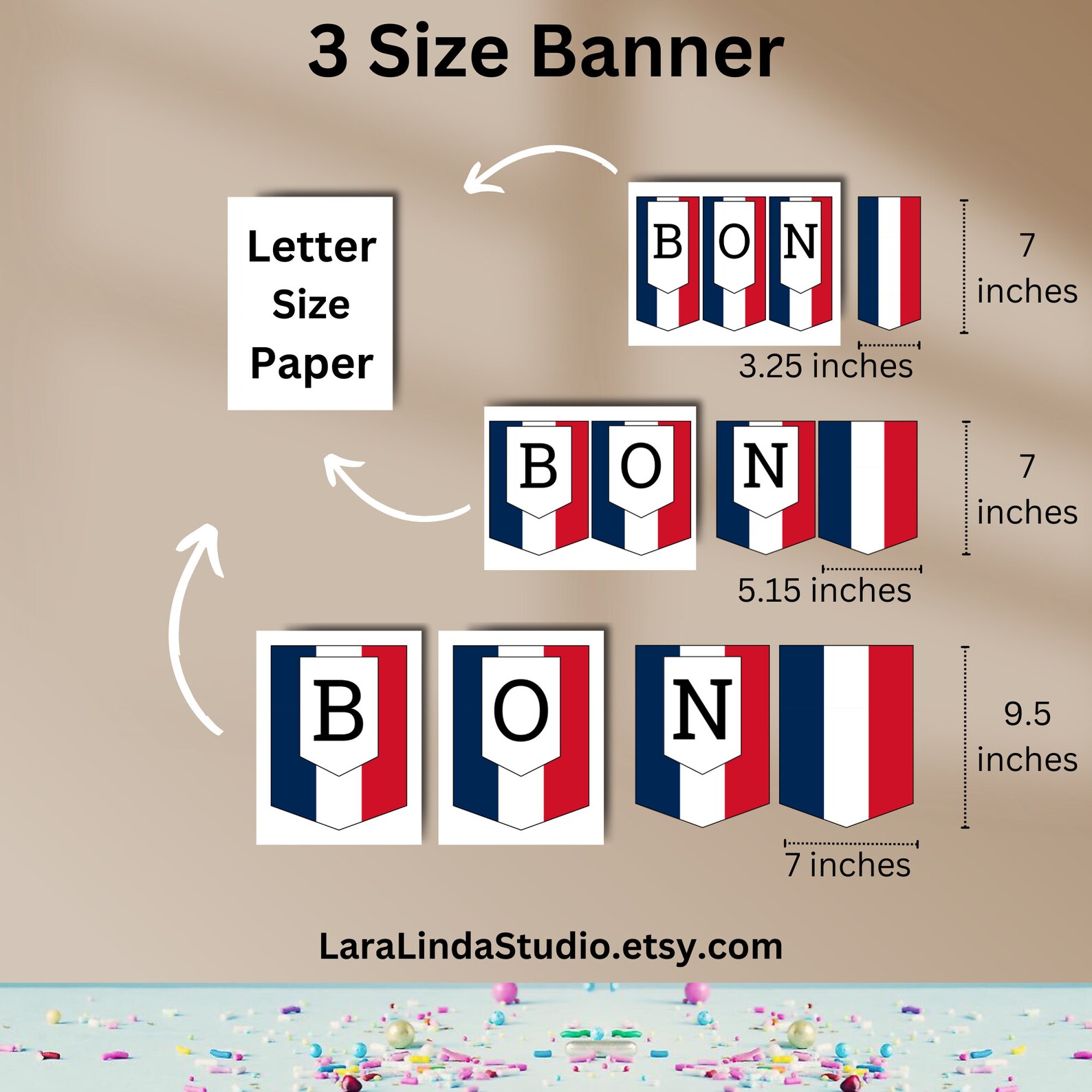 France Flag Birthday Printable Bon Anniversaire Decor Banner in 3 ...