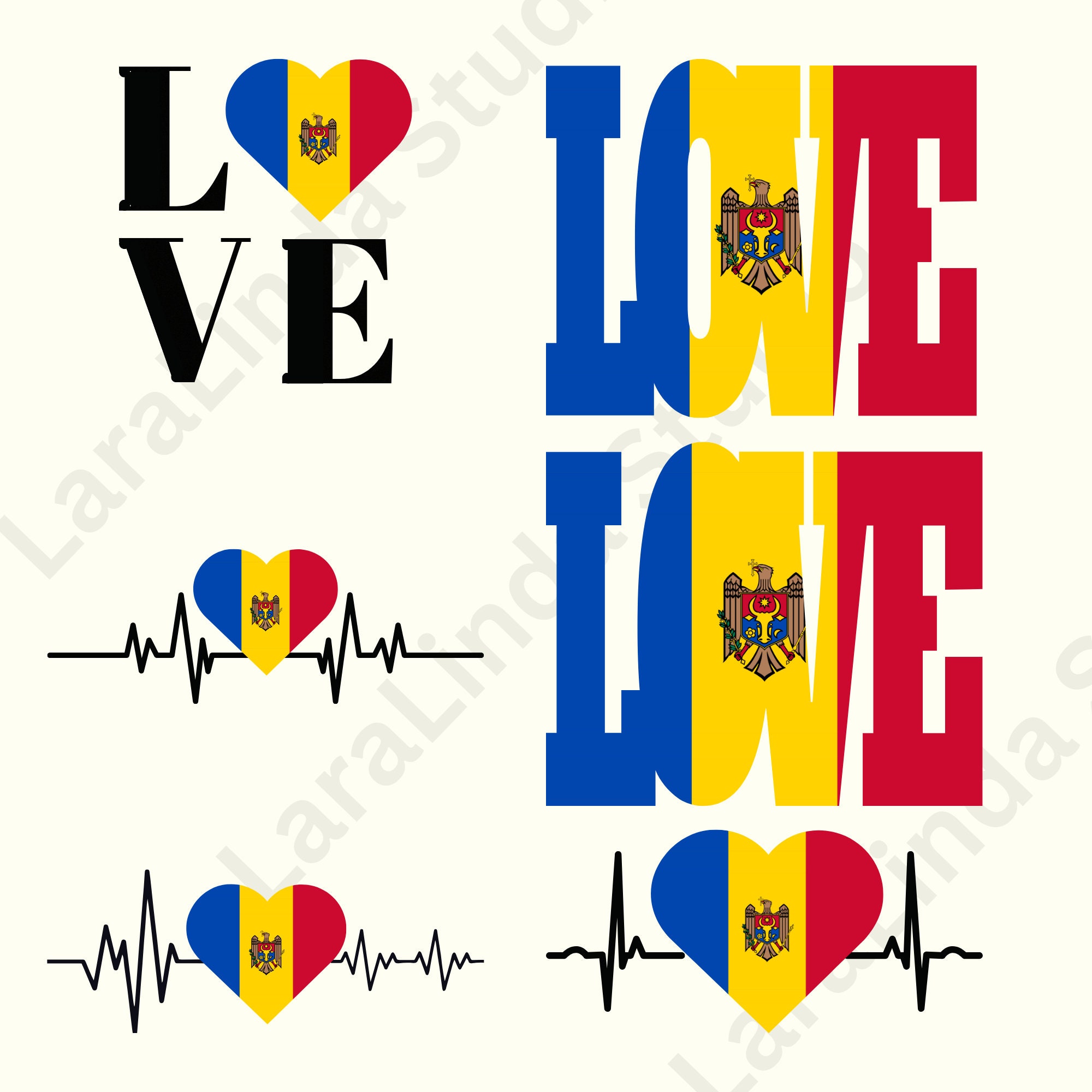 Moldova Flag Bundle 53 SVG and PNG Files for Ready to Print Designs - Etsy