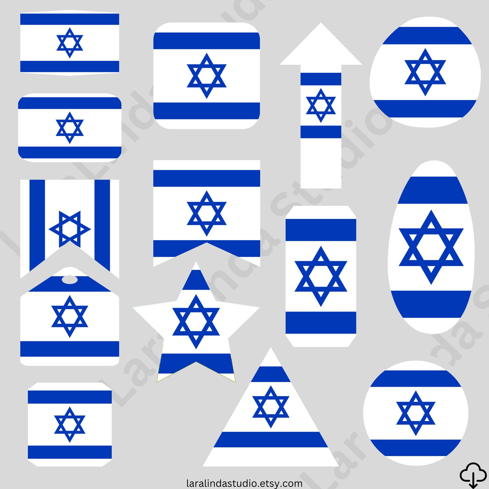 Israel Flag Bundle 77 SVG & 77 PNG Printable Files for Ready to Use ...