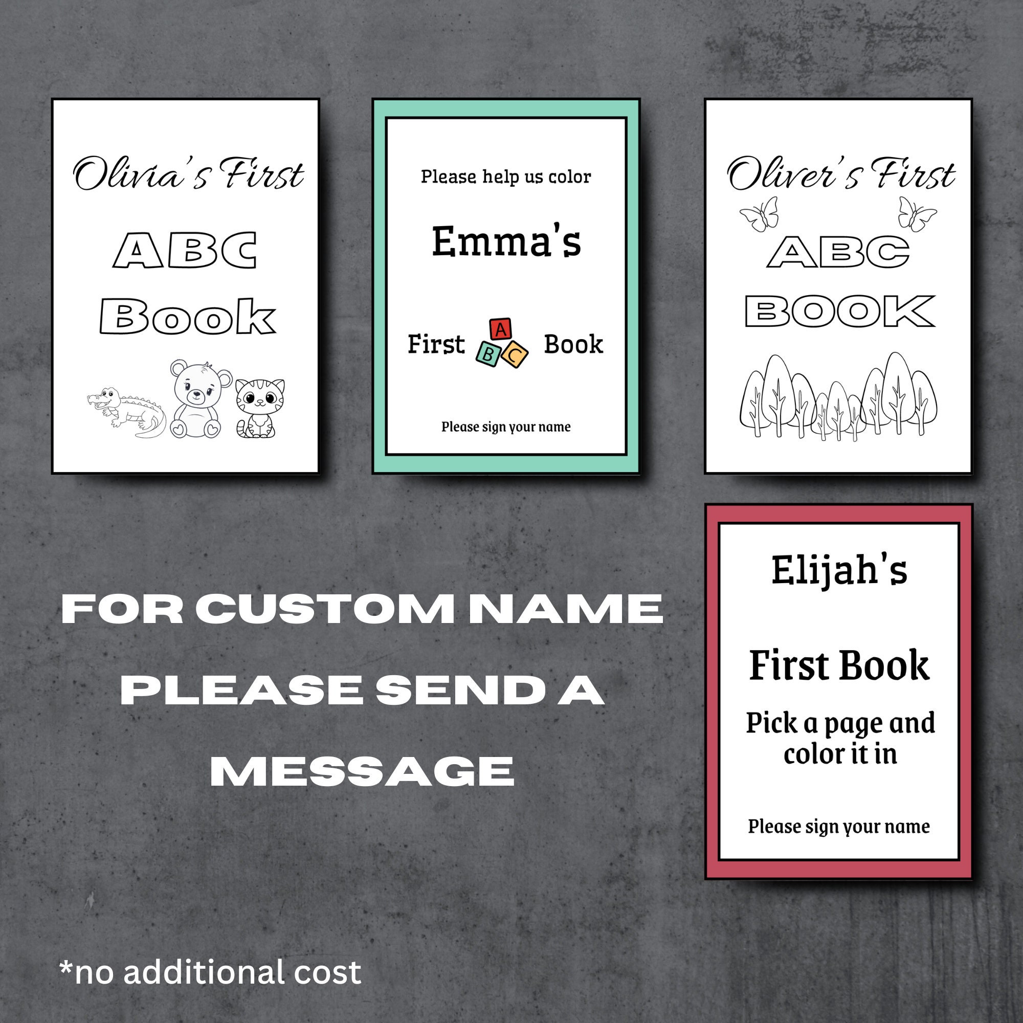 Baby Shower Coloring Book Baby's First ABC Book Gift Desert Animals ...