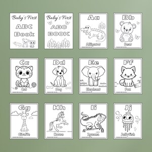 Baby's First ABC Book Gift Baby Shower Coloring Book Animal Coloring ...