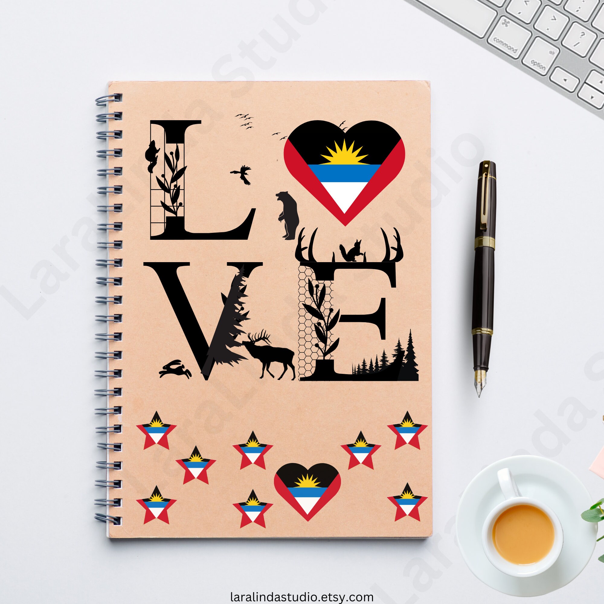 Antigua and Barbuda Flag Bundle 77 SVG & PNG Printable Files for Ready ...