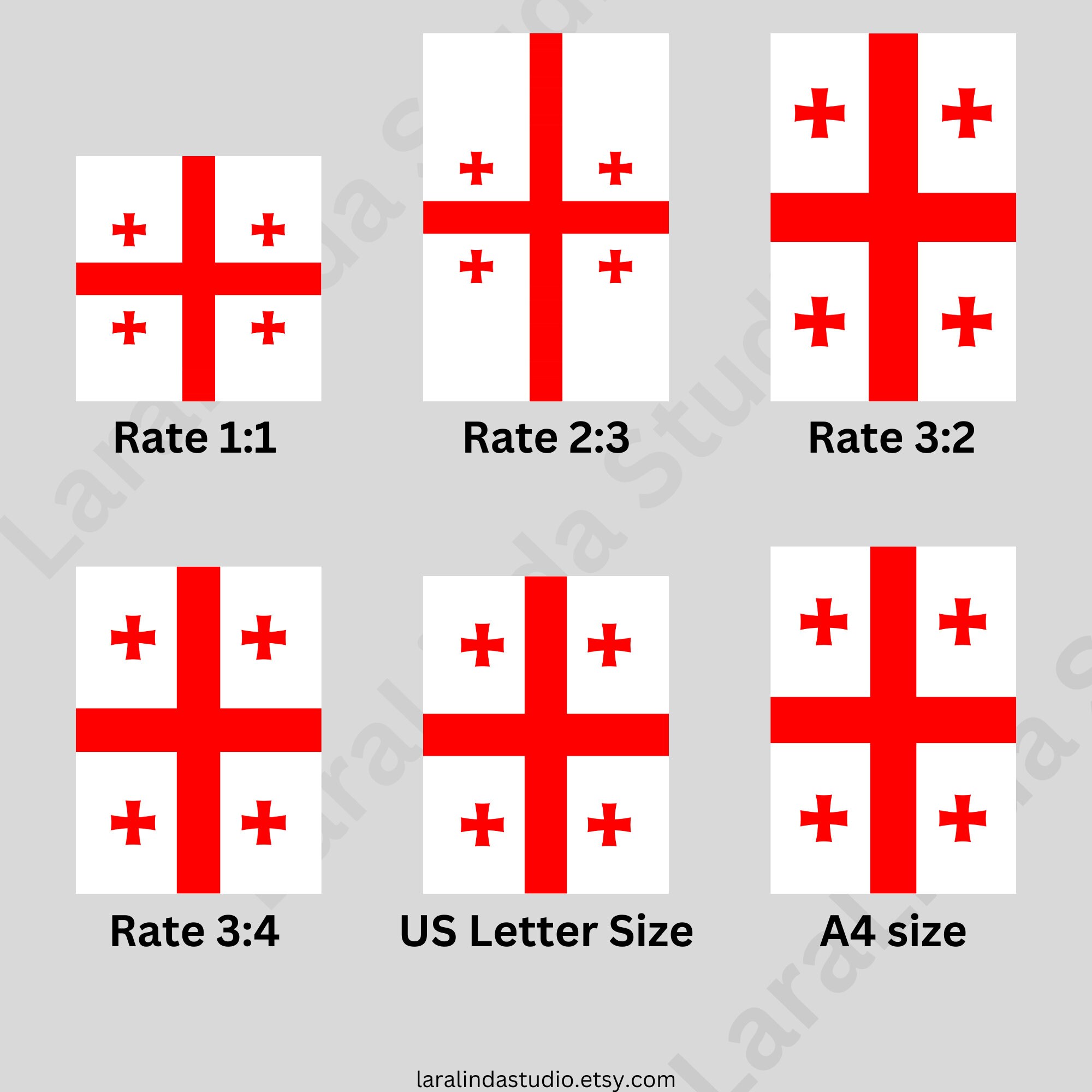 Georgia Flag Bundle 77 SVG & PNG Printable Files for Ready to Use ...