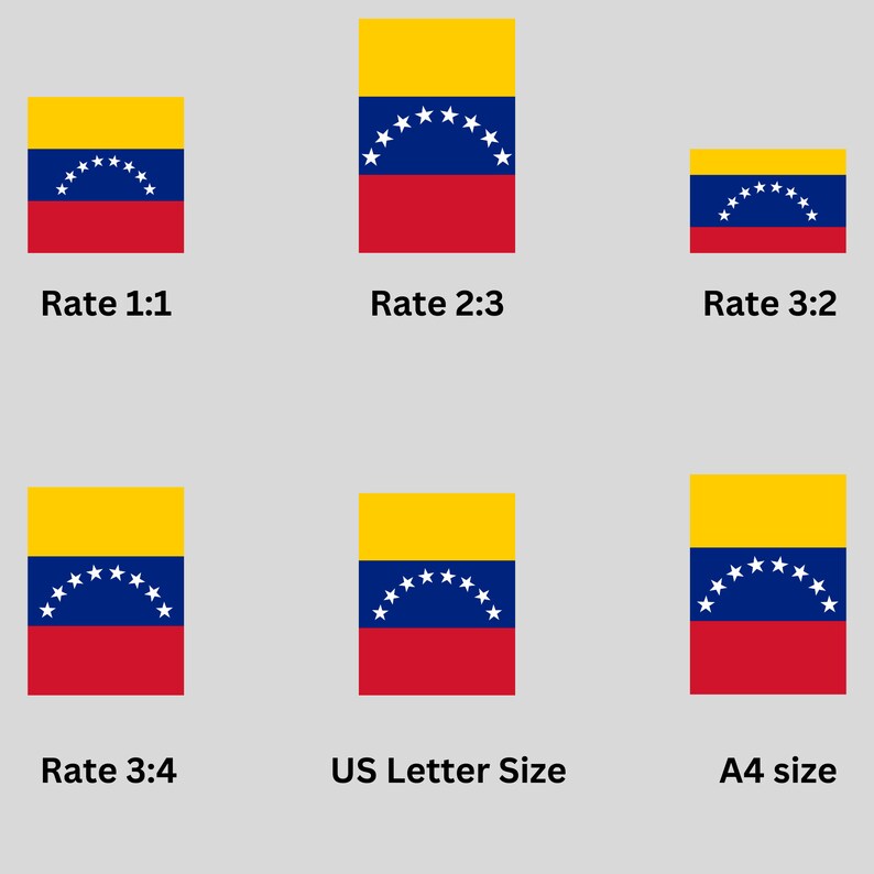 Venezuela Flag Bundle 53 SVG PNG Files for Ready to Print South America ...