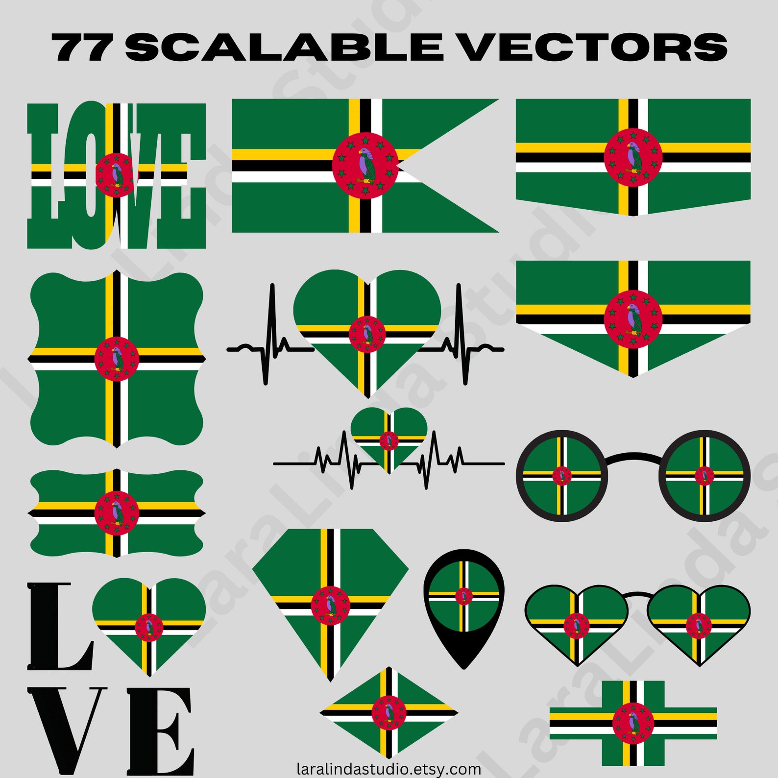 Dominica Flag Bundle 77 SVG & PNG Printable Files for Ready to Use ...