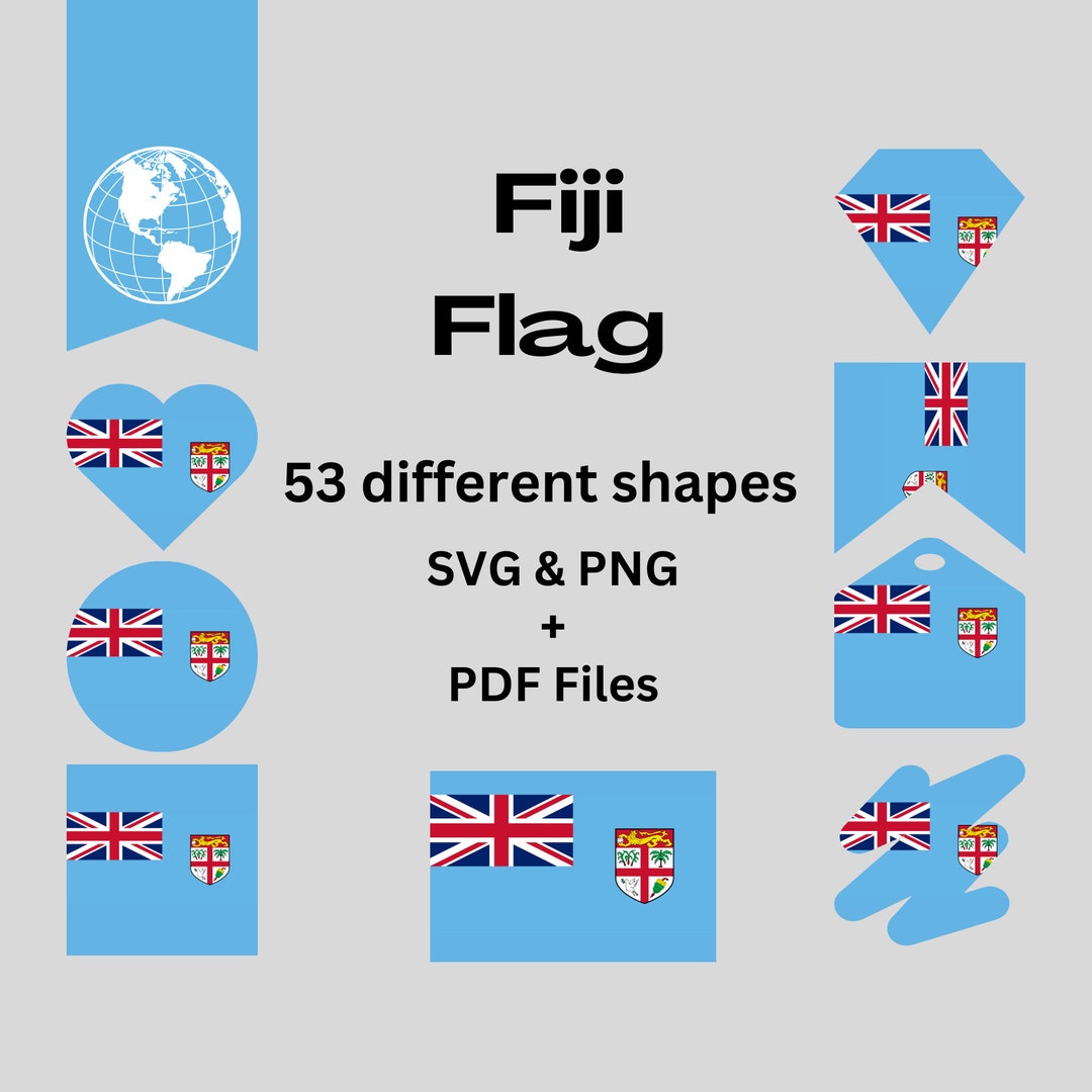 Fiji Flag Bundle 53 SVG & PNG Printable Files for Ready to Use Designs ...