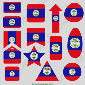 Belize Flag Bundle 77 SVG & PNG Printable Files for Ready to Use ...