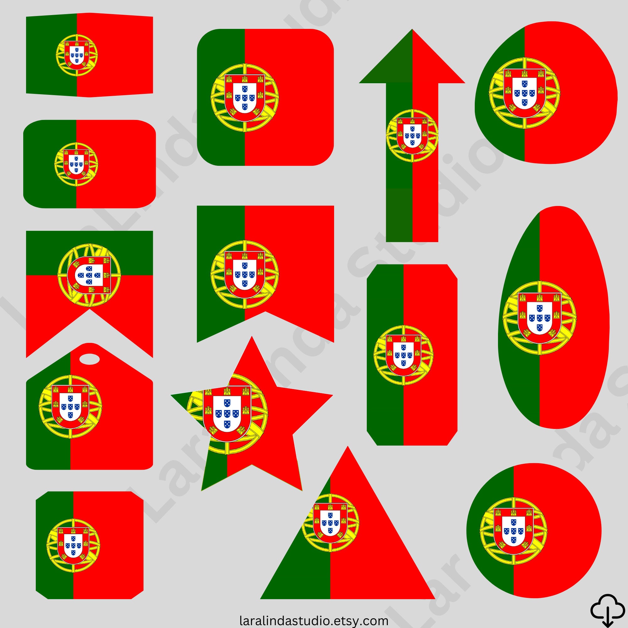 Portugal Flag Bundle 77 SVG & PNG Printable Files for Ready to Use ...