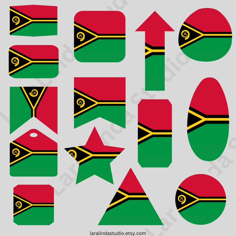 Vanuatu Flag Bundle 77 SVG & PNG Printable Files for Ready to Use ...